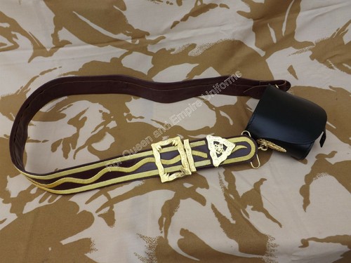 Repro Victorian Royal Engineer Officer Cross Belt/ Pouch belt. Large ...