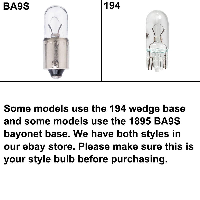 10Pcs Blue 12V LED Instrument Panel Dashboard BA9S 1815 Light Bulb For ...