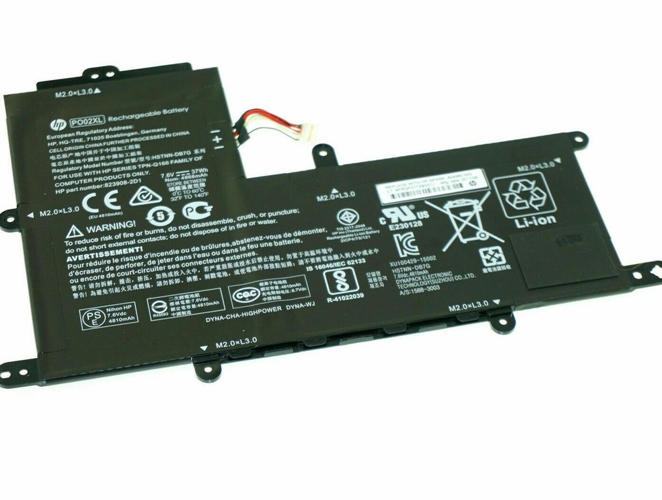 NEW Genuine HP Stream 11-Y020WM 11-Y010WM Battery 7.6V 37Wh PO02XL ...