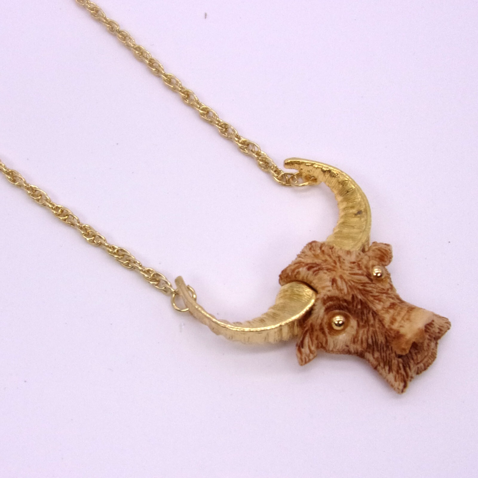 Luca Razza Steer Necklace, 1970s Razza Animal Necklace. New Old Stock ...