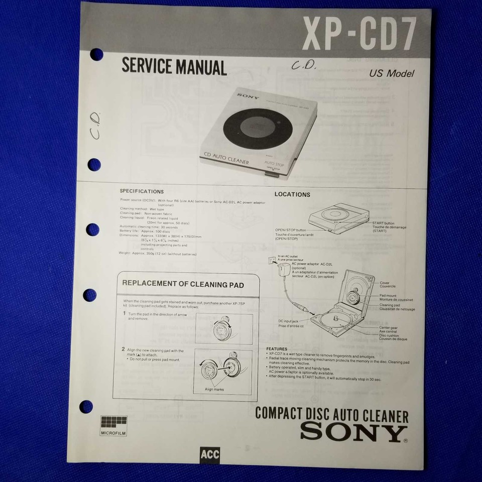 SONY XP-CD7 SERVICE MANUAL ORIGINAL | eBay