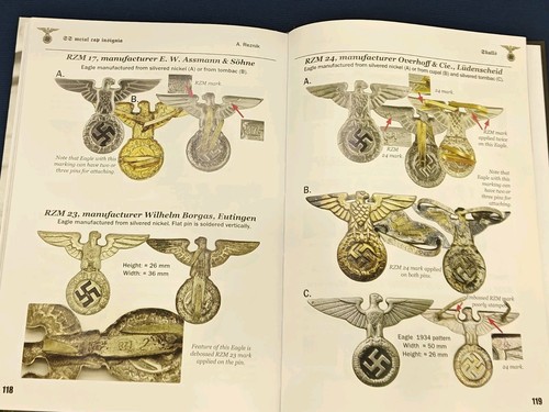 WW2 Reference Book SS Metal Cap Insignia 1935-1945 by A Reznik 2024 Out ...
