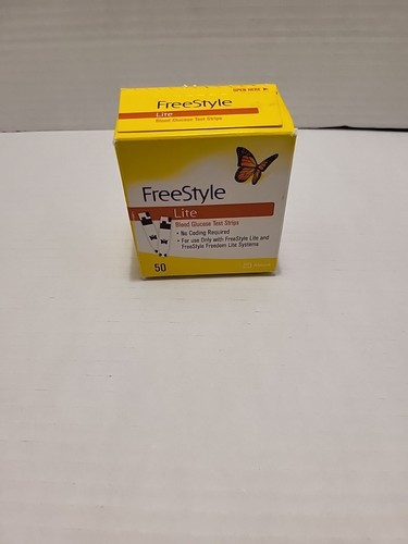 Abbott Freestyle Lite Diabetic Blood Glucose Test Strips 50 Count New ...
