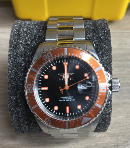Watch INVICTA 22022 Pro Diver Man 43 Orange Stainless steel w/Yellow ...