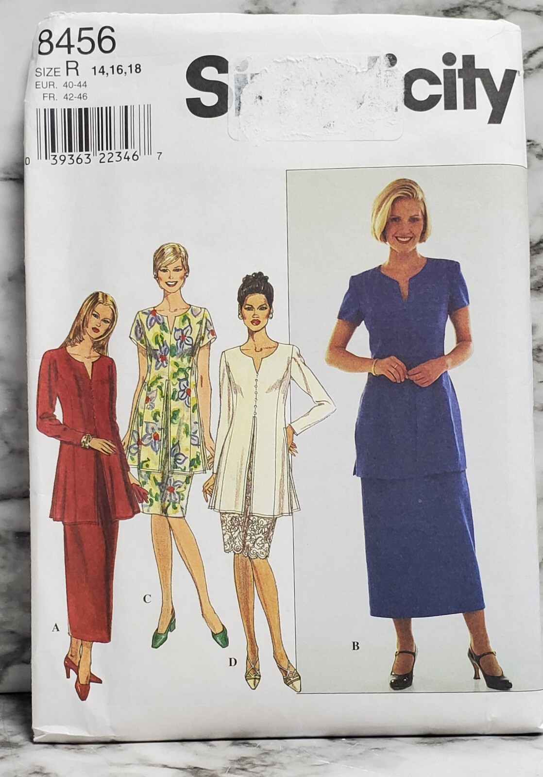 Vintage Simplicity Sewing Pattern 8456. Dress. Sizes 14, 16, 18. New ...
