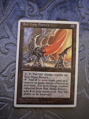 MTG Red Mana Battery, Damaged, English Alternate Fourth Edition 4th | eBay