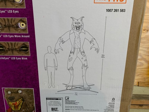 Immortal Werewolf 9.5 Foot Tall Animated Halloween Yard Decoration PICK ...