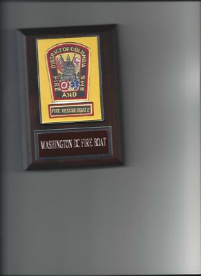 WASHINGTON DC FIRE BOAT PHOTO PLAQUE FIREMEN FIREFIGHTING | eBay