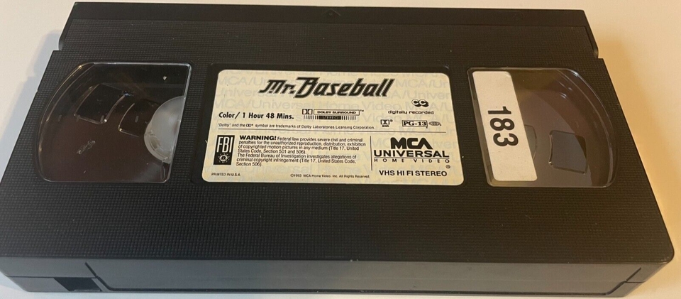Mr. Baseball (VHS); 1993 MCA Home Video. | eBay