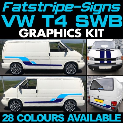 to fit VW TRANSPORTER T4 SWB GRAPHICS STICKERS STRIPES DAY VAN CAMPER ...