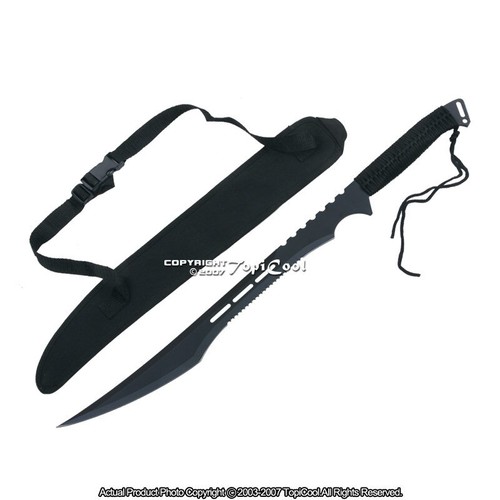 27" Full Tang Black Blade Fantasy Ninja Sword w/ Sheath | eBay