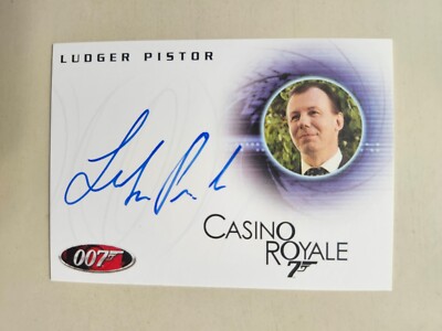 James Bond 007 Signed Auto Ludger Pistor Casino Royale Limited Edition ...