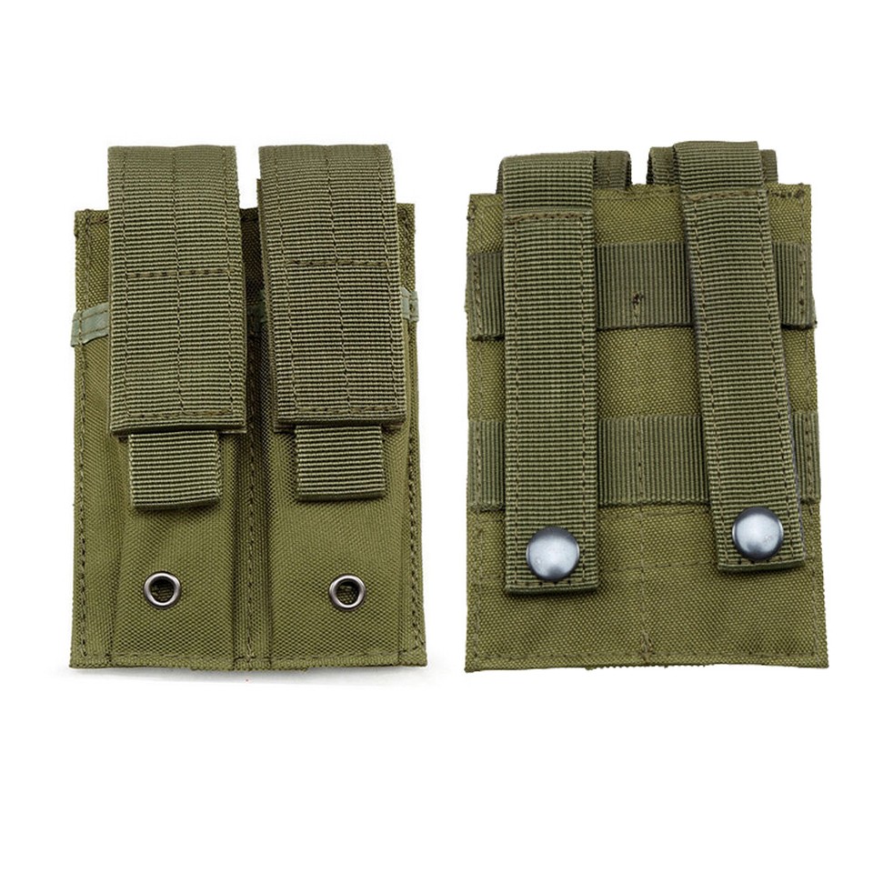 Tactical Molle Double Stack Magazine Pouch Mag Holder for 1911/9mm To ...