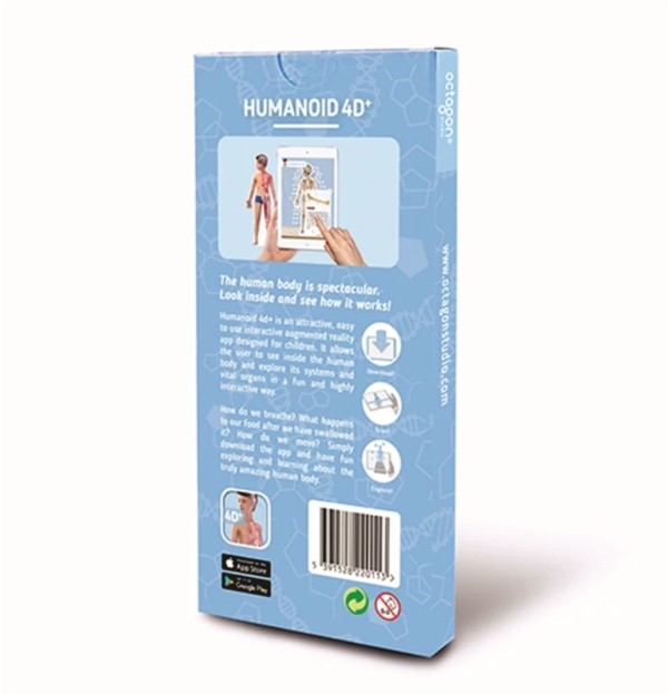 Humanoid 4D+ Cards augmented reality Flashcards Human body for ...