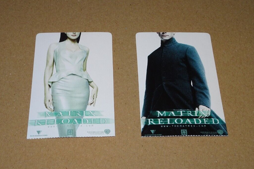 Matrix Reloaded 2 Pieces Collective Promotional Cards by Warner Bros ...