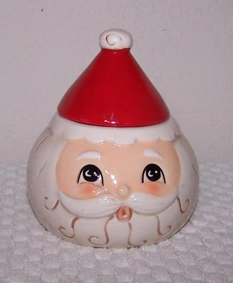 Johanna Parker Nostalgic Santa - Candy - Condiment Dish / Sugar Bowl ...