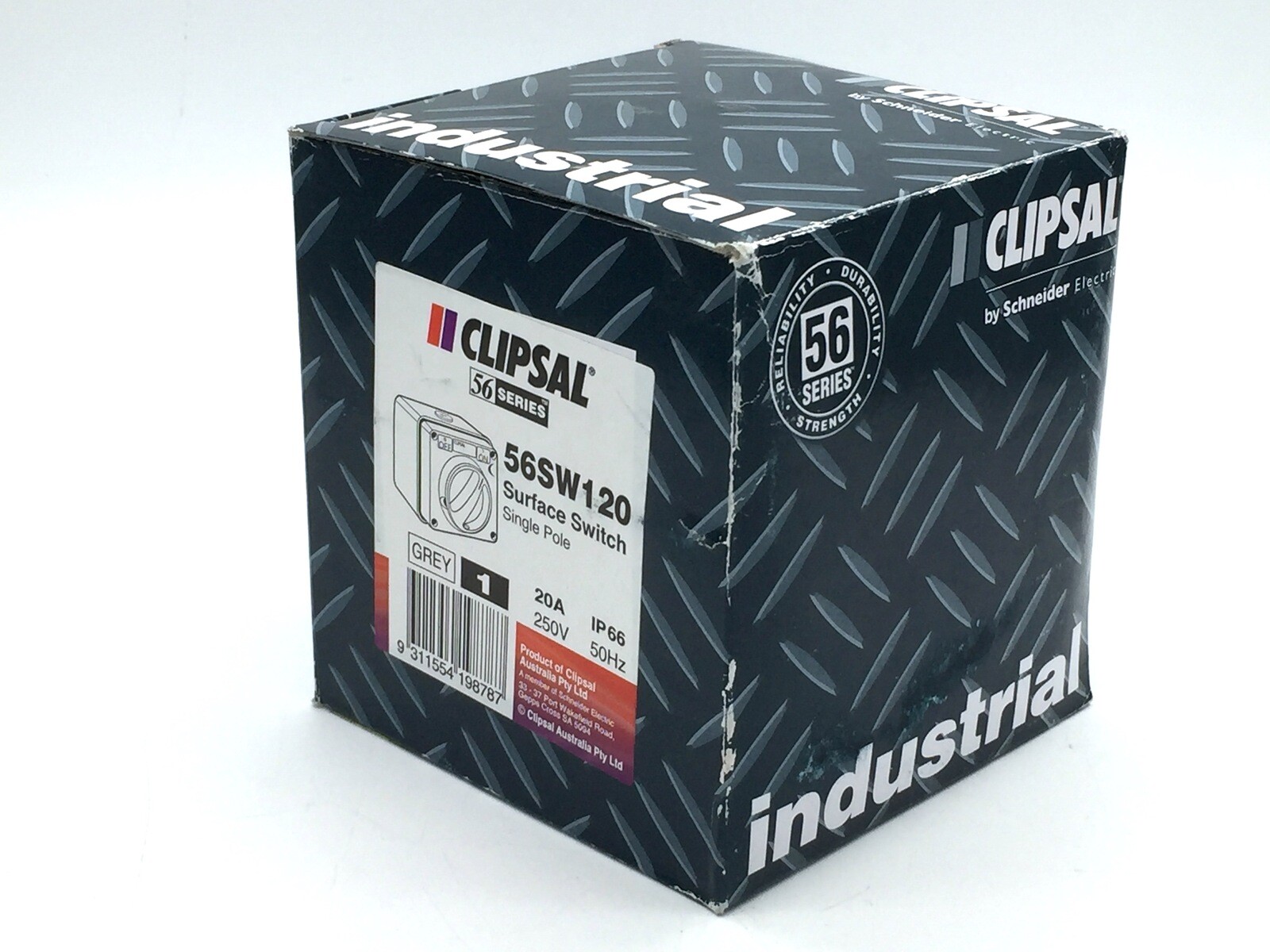 Clipsal 56SW120 Surface Switch 1 Gang 20A 250VAC IP66 50Hz Grey ON ...