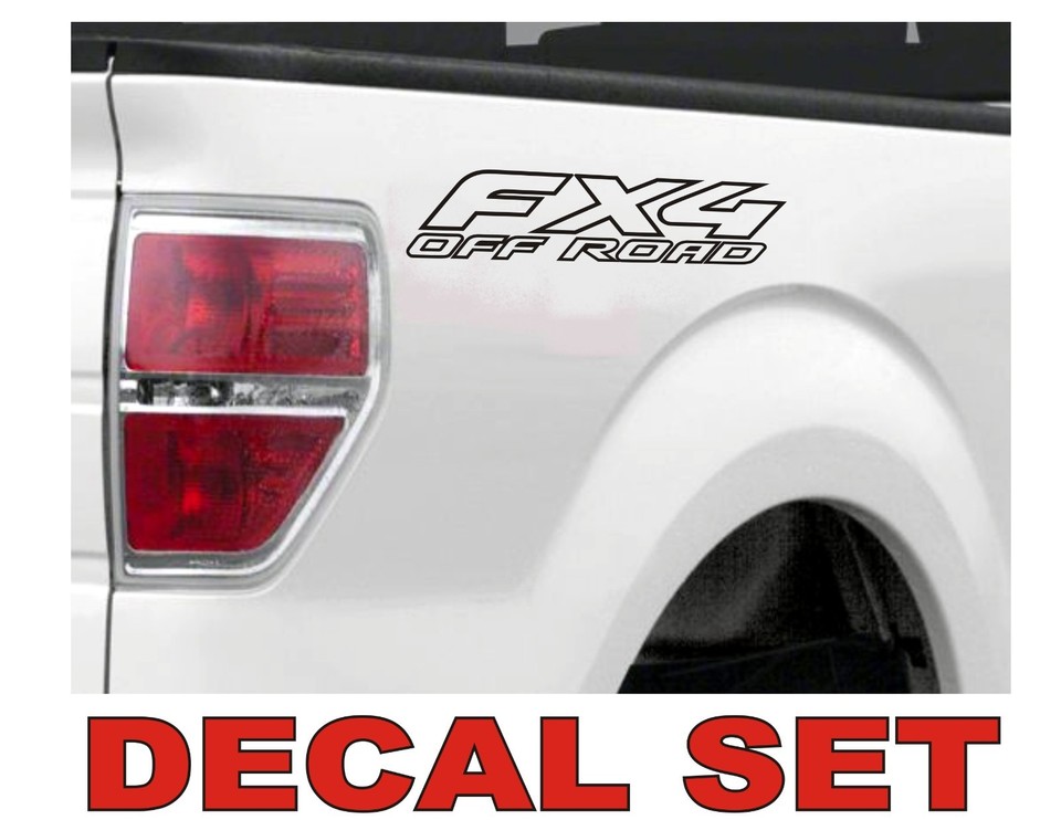 Fx4 OFF ROAD MATTE BLACK Truck Bed Decal Set for Ford F150 Super Duty ...