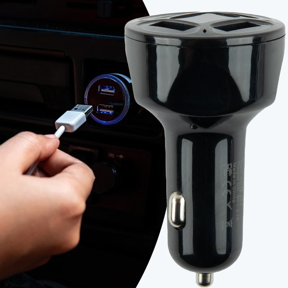 Car Charger 4Ports USB Car Charger Adapter Car Accessories Fast Charger | eBay Australia