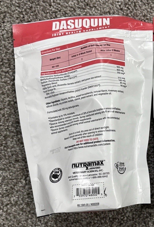 Dasuquin Senior for Large Dogs Joint Health Supplement 84 soft chews | eBay