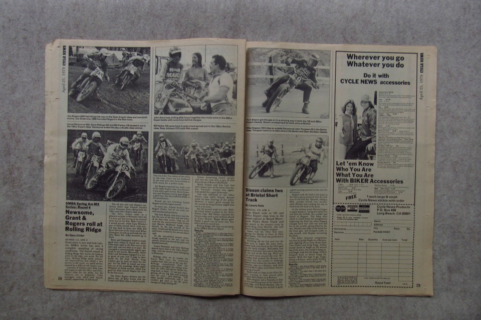 CYCLE NEWS EAST April 25, 1979 Motocross Flat Track MotoGP Dale ...