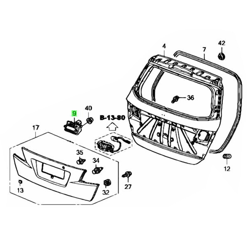 Tailgate Door Handle Release Switch Lock For Honda Odyssey Crosstour ...
