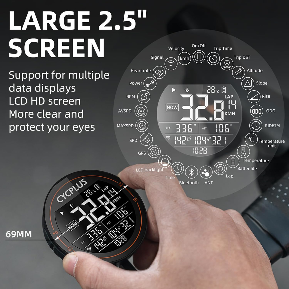 Bike Computer Wireless GPS Accurate Bike Speedometer with Bluetooth ...