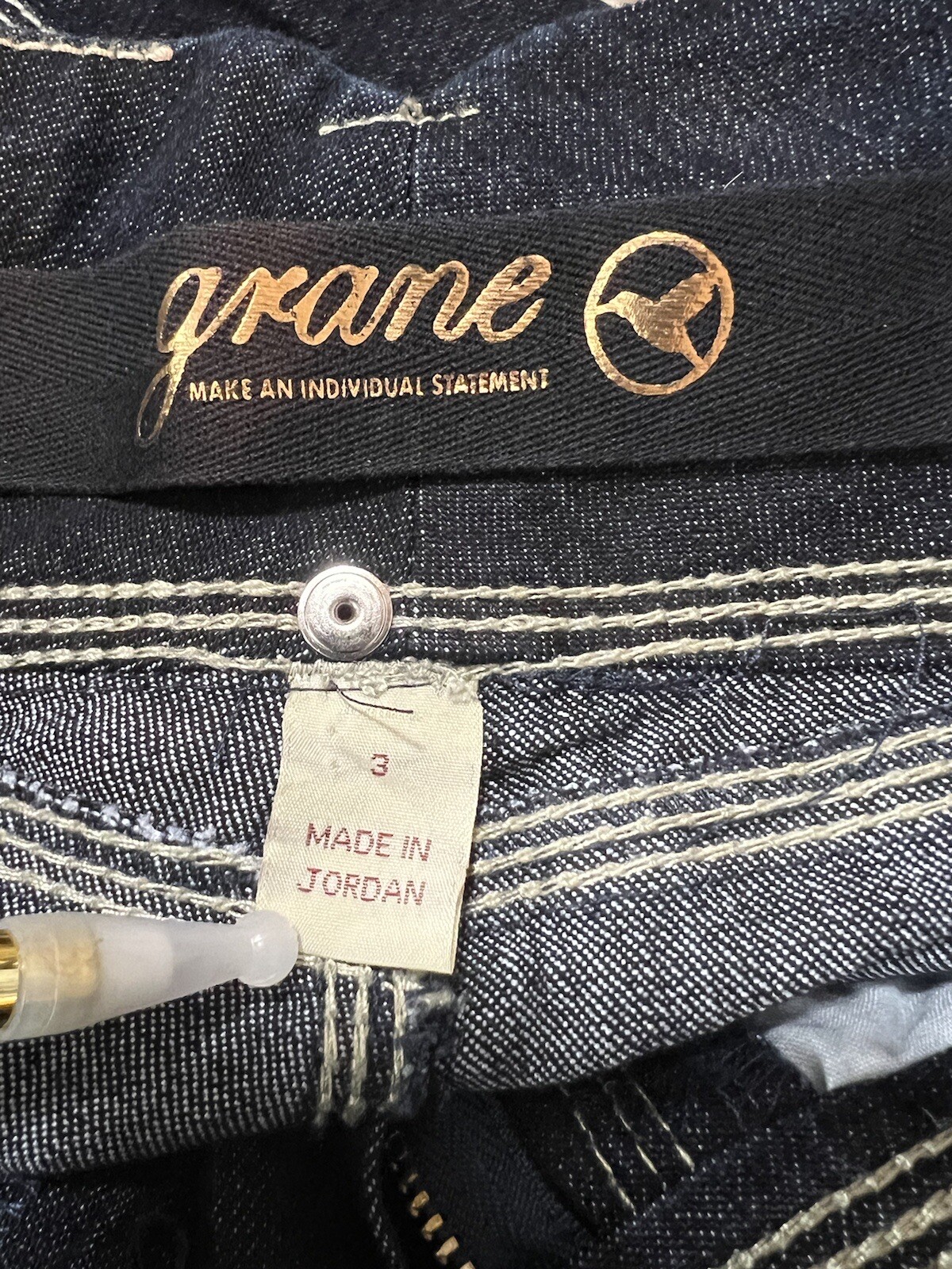 Grane Womens Low Rise Cuffed Capri Stretch Dark Blue Jeans Size 3 ...