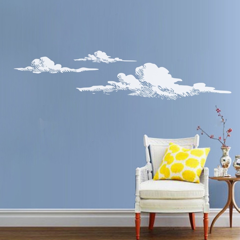 Clouds Nature Sky Cloudy Wall Decal Weather Atmosphere Vinyl Art ...