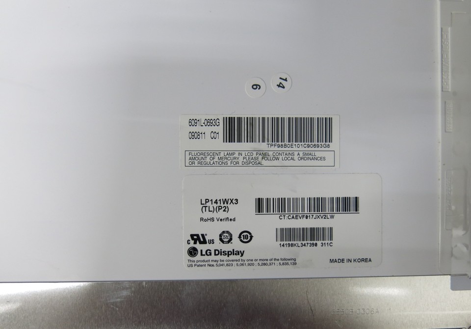 LG Philips LP141WX3 (TL) (P2) Laptop CCFL LCD Screen 14.1 WXGA - Tested ...