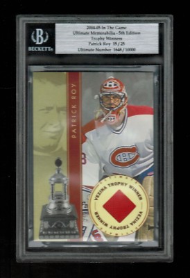 PATRICK ROY 2004-05 ITG Vezina Trophy Winner 15/25 | eBay