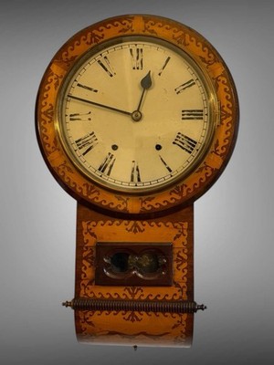 Drop Dial Wall Clock Inlaid Antique Clock | eBay