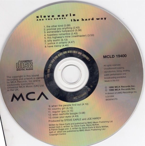 Steve Earle & The Dukes - The Hard Way - - CD | eBay UK