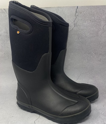 BOGS Classic High Boots Womens Sz 8 M Black Insulated Waterproof Rain ...