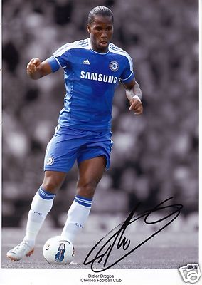 DIDIER DROGBA - CHELSEA AUTOGRAPH SIGNED PP PHOTO POSTER | eBay UK