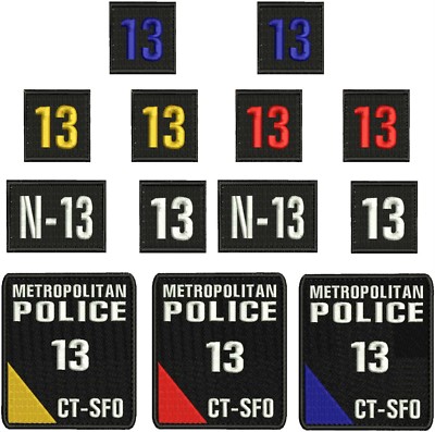METROPOLITAN Police 13 CTSFO embroidery patches 4x4 hook blue red gold ...