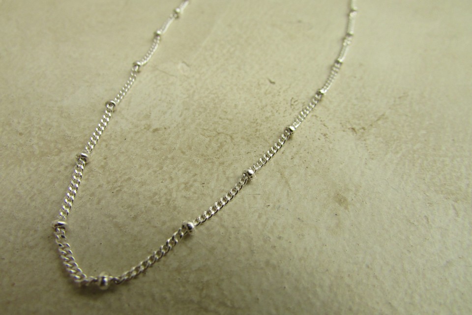 Dainty Sterling Silver Choker Necklace Satellite Ball Chain All Length ...