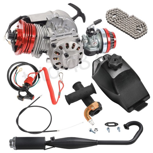 2 Stroke 47cc 49cc 50cc Racing Engine Motor KIT Mini Pocket Dirt Bike ...
