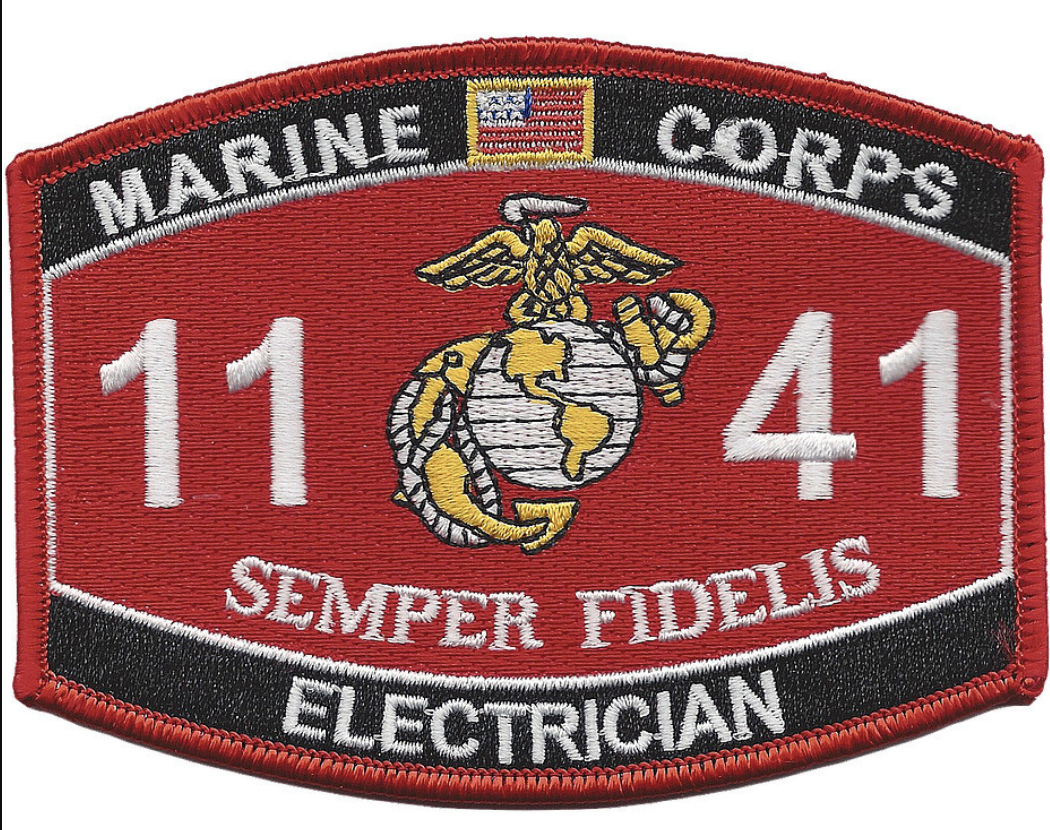 4.5" MARINE CORPS MOS 1141 ELECTRICIAN EGA EMBROIDERED PATCH | eBay