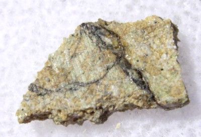 .280 grams 13x6x1.5mm NWA 6950 Lunar (gabbro) Meteorite fragment with a ...