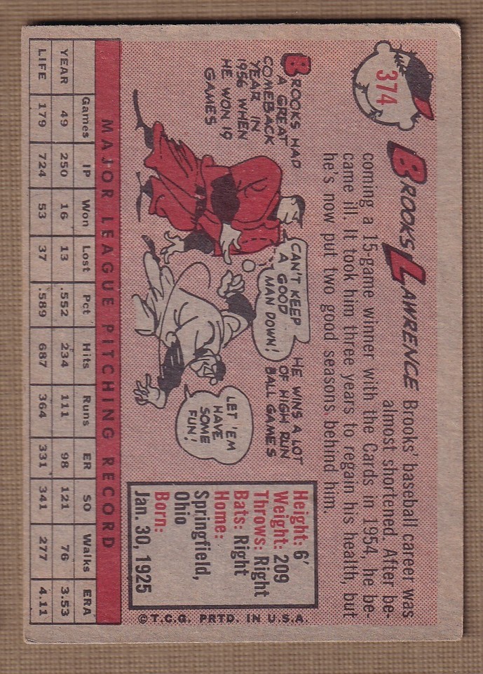 1958 Topps Baseball (371-440) * You Pick * Conditions Listed | eBay