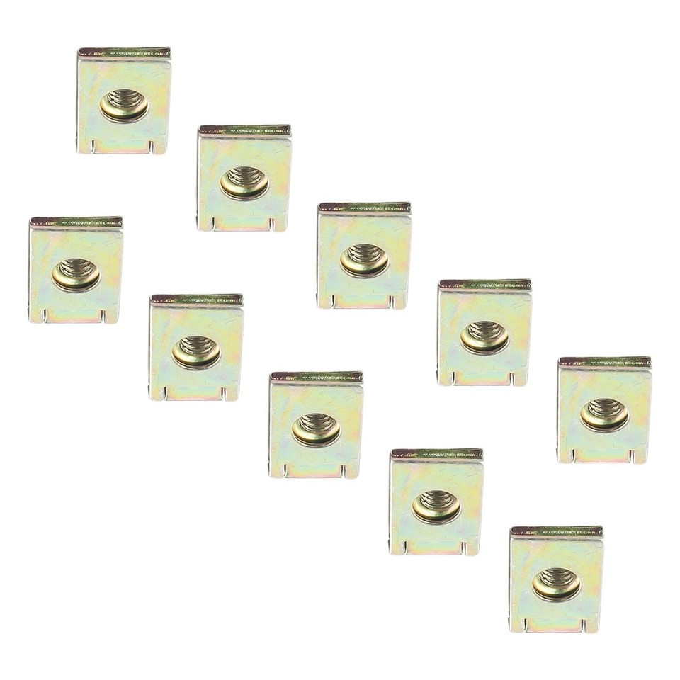 50x Metal Spring U-Type Plate Nut Speed Clip M6-15mm X23mm For Car ...