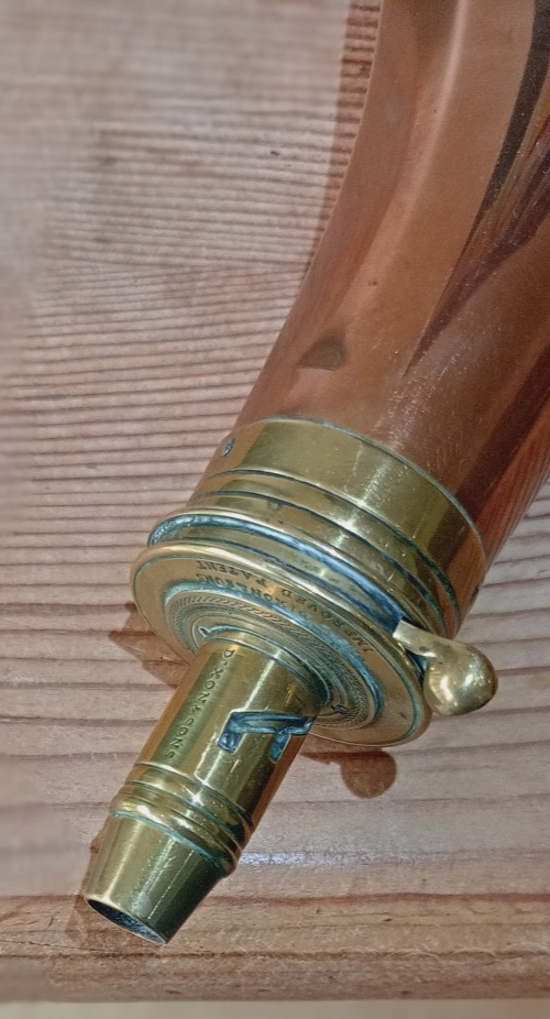 James Dixon and Sons brass & copper powder flask shot flask | eBay UK