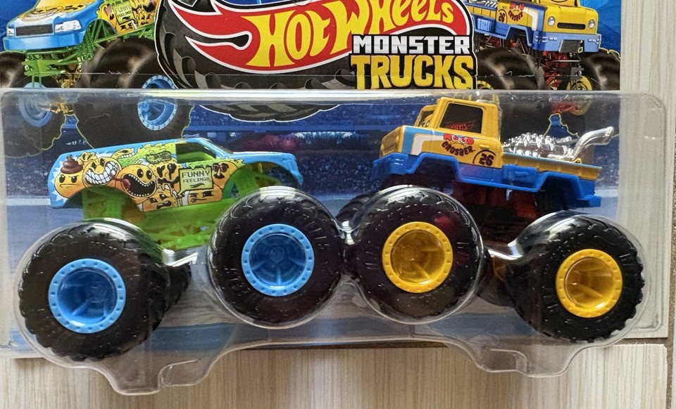 2026 Hotwheels Monster Trucks Funny Feelings & Mood Crusher 1:64 NEW | eBay