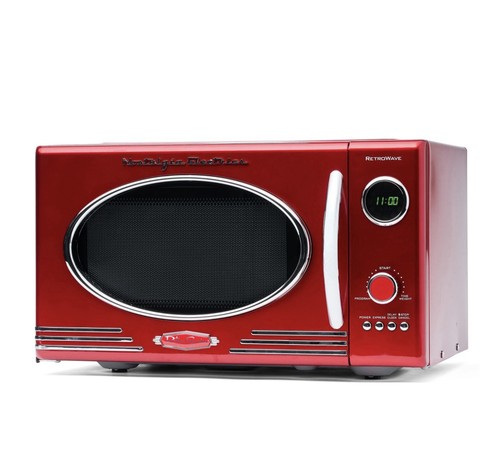 Retro Red Microwave Oven 0.9 CU Ft 800W with 12 Cooking Settings | eBay