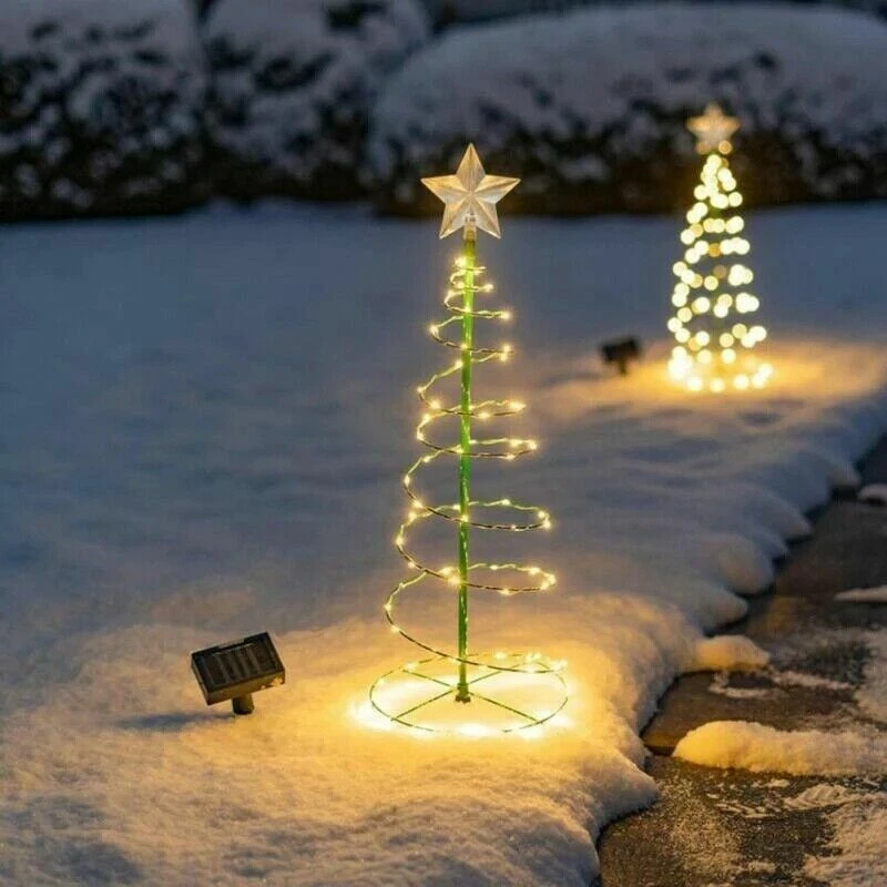 6 Green Led Lighted Outdoor Spiral Rope Light Christmas Tree | Shelly ...
