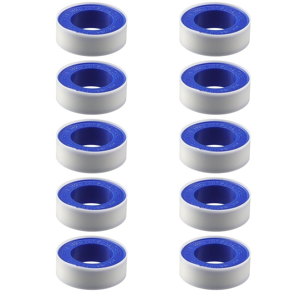 12mmx10m Plumbers Tape White Plumbing Tape Thread Seal Tape PTFE Tape ...