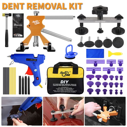 118PCS Paintless Dent Removal Rods Stainless Steel Tool Kit PDR Dent ...