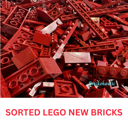Lego Dark Red Color Sorted Bricks Pieces Plates Parts Bulk Assorted Lot ...