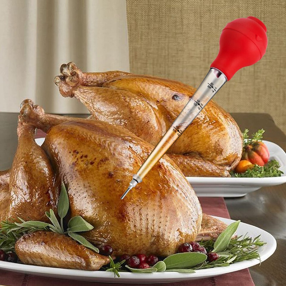Turkey Baster with Barbecue Basting Brush for Home Baking Roaster ...
